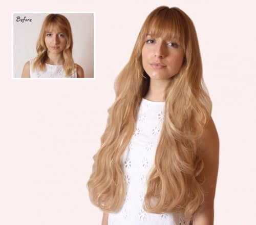 Half Head Hair Extensions Diamond #1B Burgundy - Oskar Shop UK